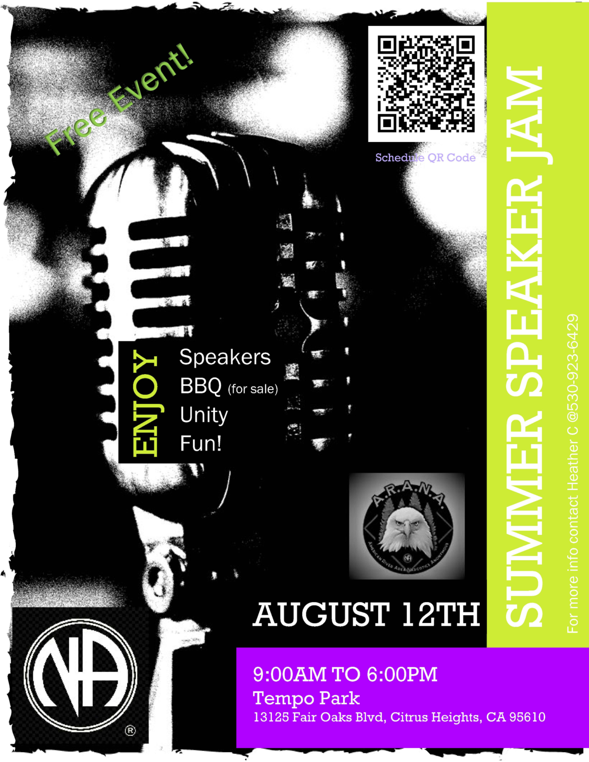 ARANA Summer Speaker Jam - American River Area Narcotics Anonymous